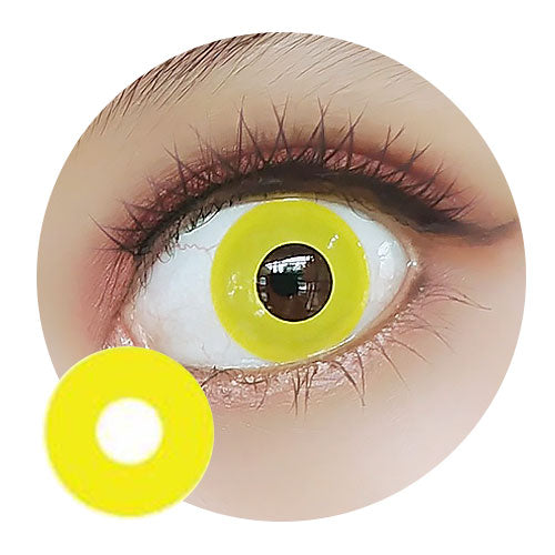 Crazy Contacts / Cosplay Contacts - Solid Yellow Halloween Contacts ...