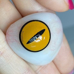 Gold Demon Eye Contacts | Cat Eye Contacts With Prescription Halloween ...