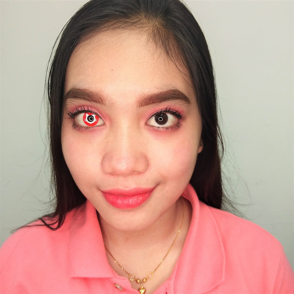 Sweety Crazy Red Cat Shape Halloween Contacts – UNIQSO