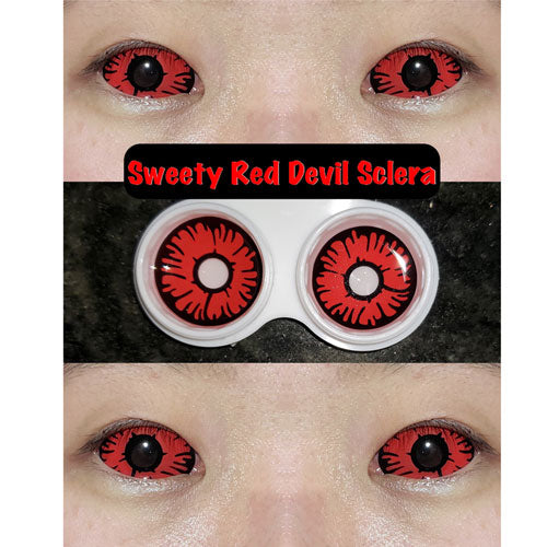 Sweety Red Sclera Contacts Devil Sclera Contacts – UNIQSO